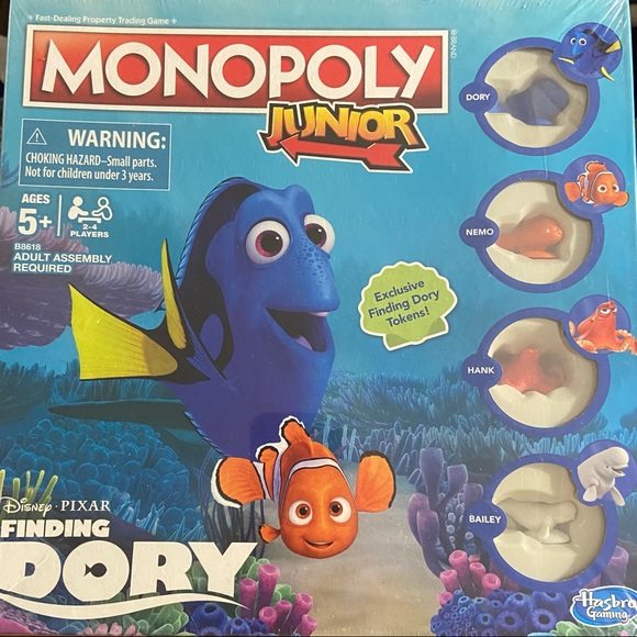 Hasbro | Toys | Hasbro Monopoly Jr Finding Dory | Poshmark